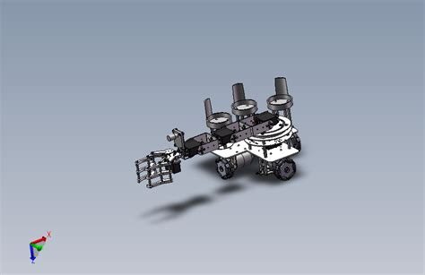 智能搬运物料小车三维SW模型 SOLIDWORKS 2016 模型图纸下载 懒石网