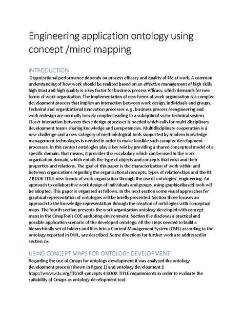 Engineering Application Ontology Using Concept A Common Understanding