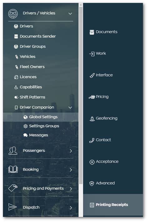 Overview Of Printing Receipts 365 Management Autocab Help