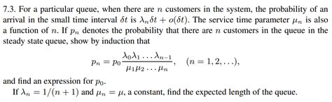 73 For A Particular Queue When There Are N