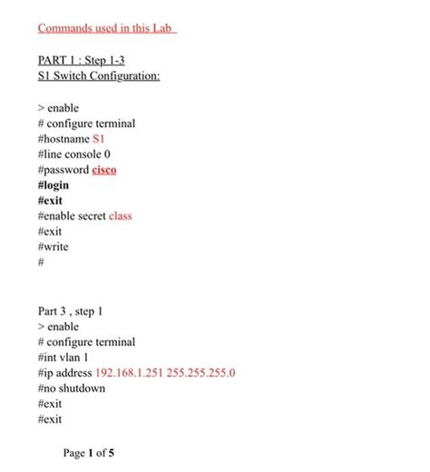 Solved Lab 2 Packet Tracer Implementing Basic Connectivity