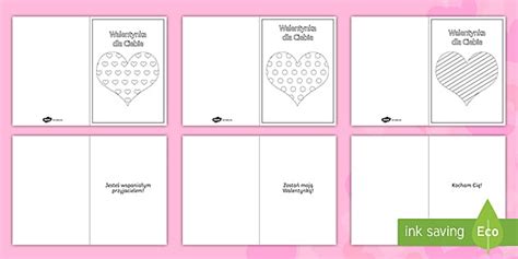 Kartki Na Walentynki Szablony Kartek Na Walentynki