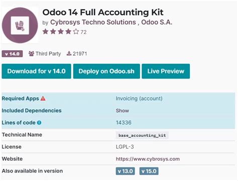 Tutorial Odoo 14 Instalasi Modul Accounting Cybrosys By Muhammad