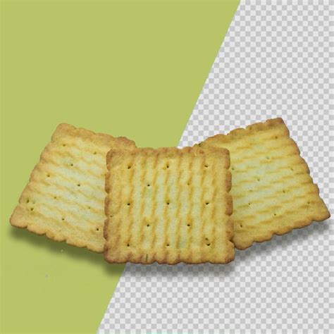 Premium Psd Composition Of Crispy Biscuits Isolated