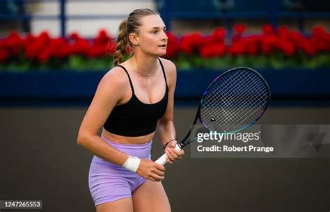 Dayana Yastremska Of Ukraine During Practice Ahead Of The Dubai Duty