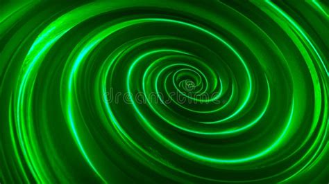 Abstract Green Radial Circles Background With Rotation Effect Circular