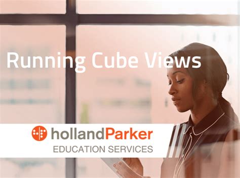 running cube views in onestream holland parker