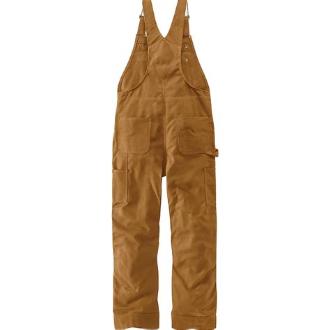 Carhartt Mens Firm Duck Insulated Bib Overalls Academy