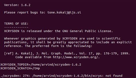 Getting An Error While Executing Xcrysden In Linux Terminal How To Rectify It Researchgate