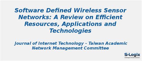 software defined wireless sensor networks a review s logix