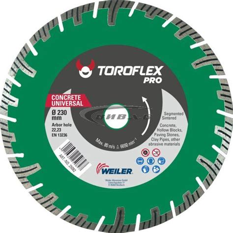 Диамантен диск за рязане на армиран бетон Toroflex Pro Concrete Segment 230 25082 на топ цена