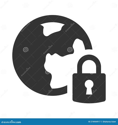 Internet Lock Icon Stock Vector Illustration Of Padlock 274944917