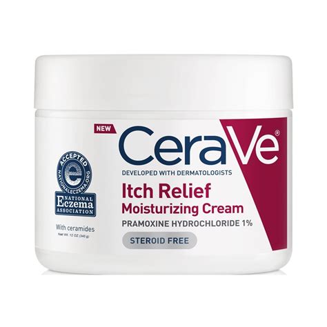 Cerave Moisturizing Cream For Itch Relief 12 Ounce Dry Skin Itch Relief Cream With Pramoxine