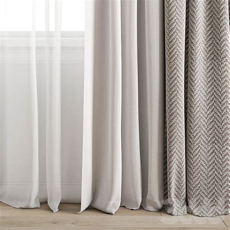 3d модели скачать на Серые шторы Полосатые шторы Дизайн