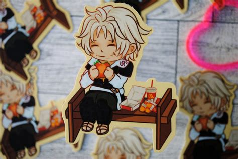 Ff14 Thancred Waters Chibi Fast Food Burger Matte Vinyl Etsy