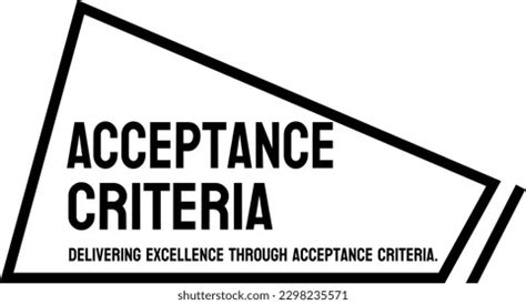 Acceptance Criteria Standards Determining Project Success Stock Vector Royalty Free