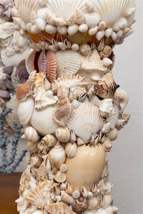 Pair Of Custom Shell Encrusted Lamps For Sale At 1stdibs