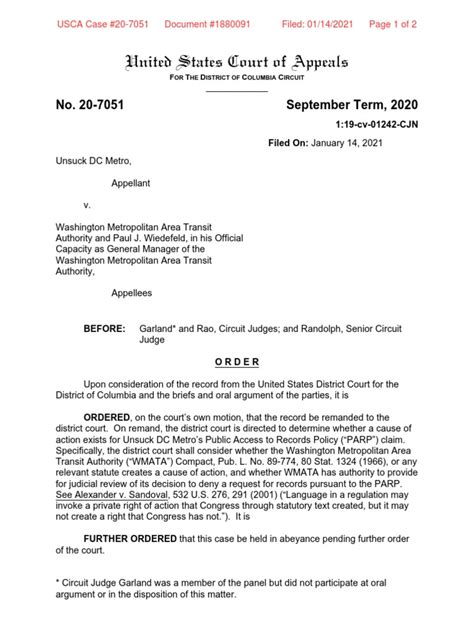 Remand Pdf United States Courts Of Appeals United States District