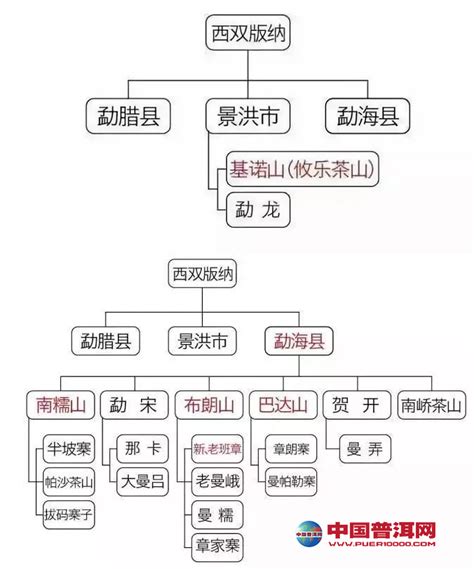 普洱茶三大产区各大山头分布图册茶友收藏人手一份 普洱茶山头 普洱茶山介绍 中国普洱网普洱茶官方网站普洱茶网 puer10000