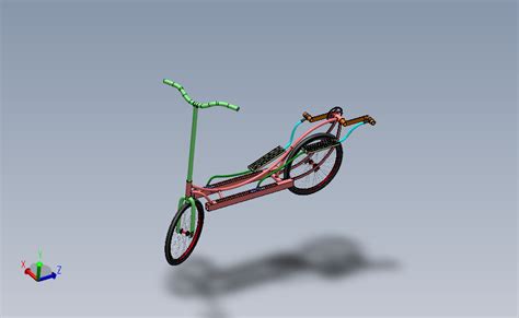 概念自行车 SOLIDWORKS 2020 模型图纸下载 懒石网
