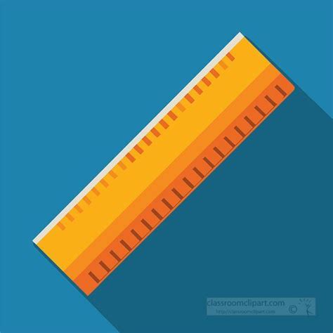 School Supplies Clipart School Ruler With Measurement Markings