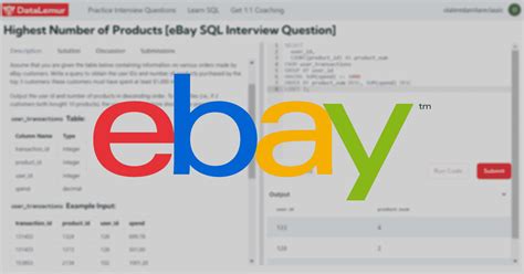 11 Ebay Sql Interview Questions Updated 2025
