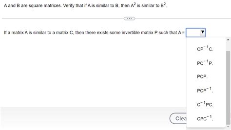 Solved A And B Are Square Matrices Verify That If A Is Chegg