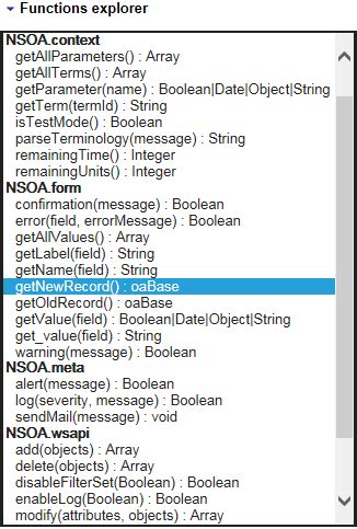 NetSuite Applications Suite Functions Explorer