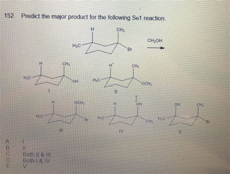 Solved Predict The Major Product For The Following SN Chegg Com