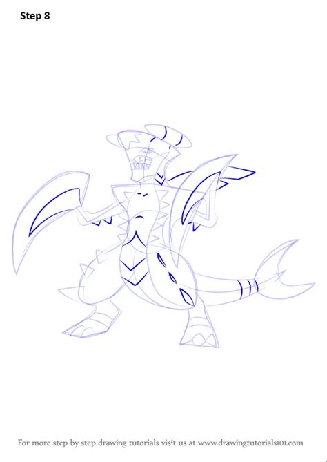 How To Draw Mega Garchomp From Pokemon Pokemon Step By Step DrawingTutorials101 Com