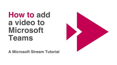 Microsoft Stream How To Add A Video To Microsoft Teams YouTube