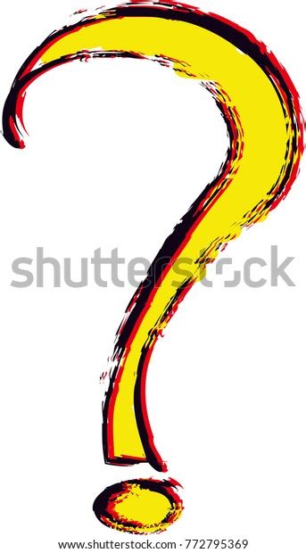 Yellow Red Question Mark Symbol Stock Vector Royalty Free 772795369 Shutterstock
