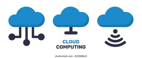 Cloud Computing Icon Set Isolated On Stock Vector Royalty Free