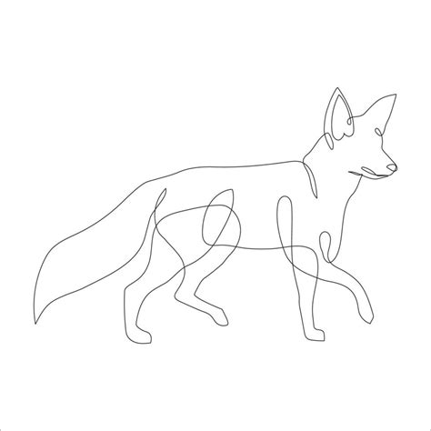 Fox In Line Art And Abstract Icon Fox Wall Art Decoration Design