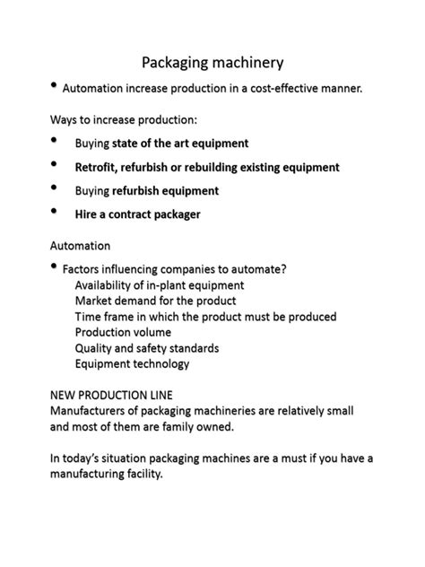 lesson 1 packaging machinery automation pdf pump packaging and