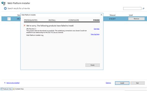 Web Platform Installer Unable To Download Url Rewrite 21 Could Not