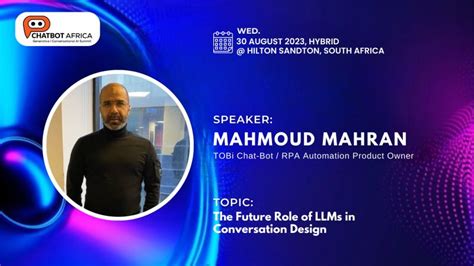 Africa Chatbot And Conversational Generative Ai Summit On Linkedin 3rd Afchatbot Sandton