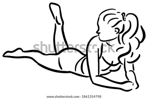 Line Drawing Sexual Womans Silhouette Stock Vector Royalty Free 1861354798 Shutterstock