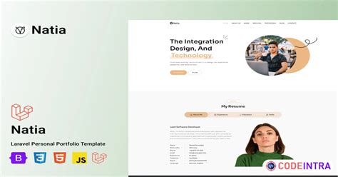Natia Personal Portfolio Laravel Template Codeintra