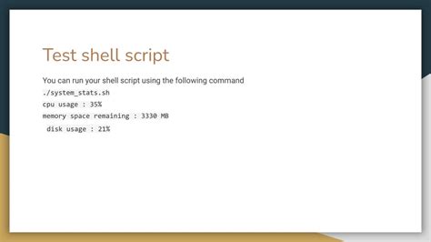 Ppt Shell Script To Get Cpu Memory Utilization Powerpoint