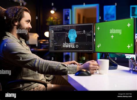 Programmer Being Greeted By Awaken Ai Gaining Consciousness On Chroma