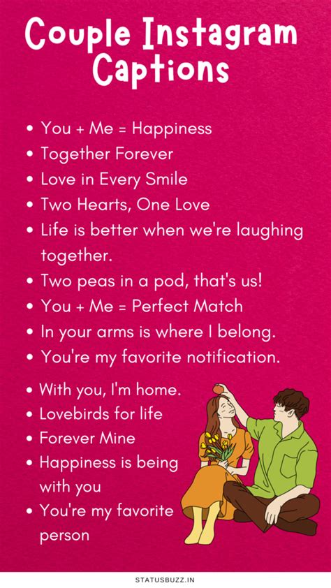 200 Couple Captions For Instagram Statusbuzz