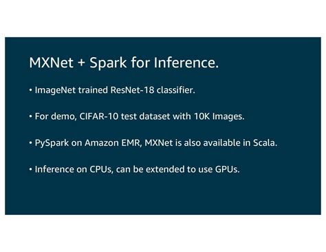 基于APACHE MXNET和Apache Sead的大数据集分布式推理