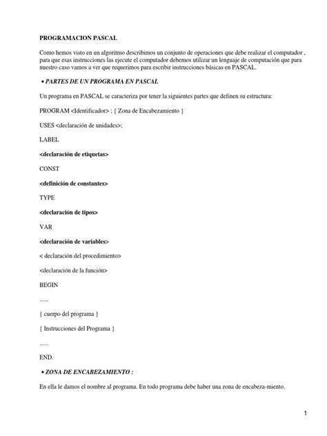 Declaracion De Variables Pdf