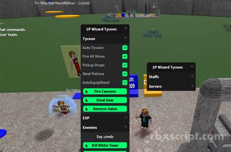 Wizard Tycoon 2 Player Kill Teams Auto Tycon PickUpDrops Scripts