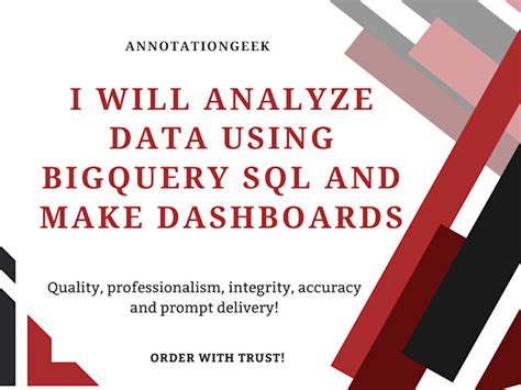 analyze data using bigquery sql and make dashboards by annotationgeek