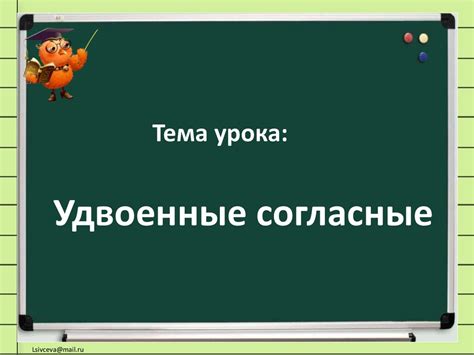 Удвоенные согласные Online Presentation