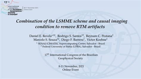Pdf Combination Of The Lsmme Scheme And Causal Imaging Condition To