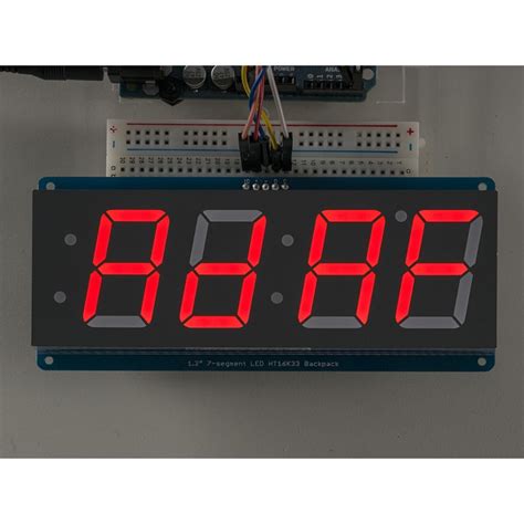 Adafruit 12 4 Digit 7 Segment Display Wi2c Backpack Stemma Qt Red Kamami On Line Store