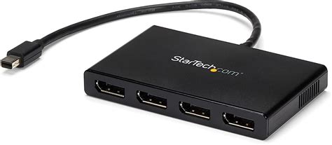 Amazon Com StarTech Com 4 Port Multi Monitor Adapter Mini DisplayPort To DisplayPort MST Hub